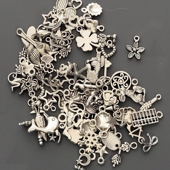 Jewelry | New 15 Pcs Mixed Silver Charms | Poshmark